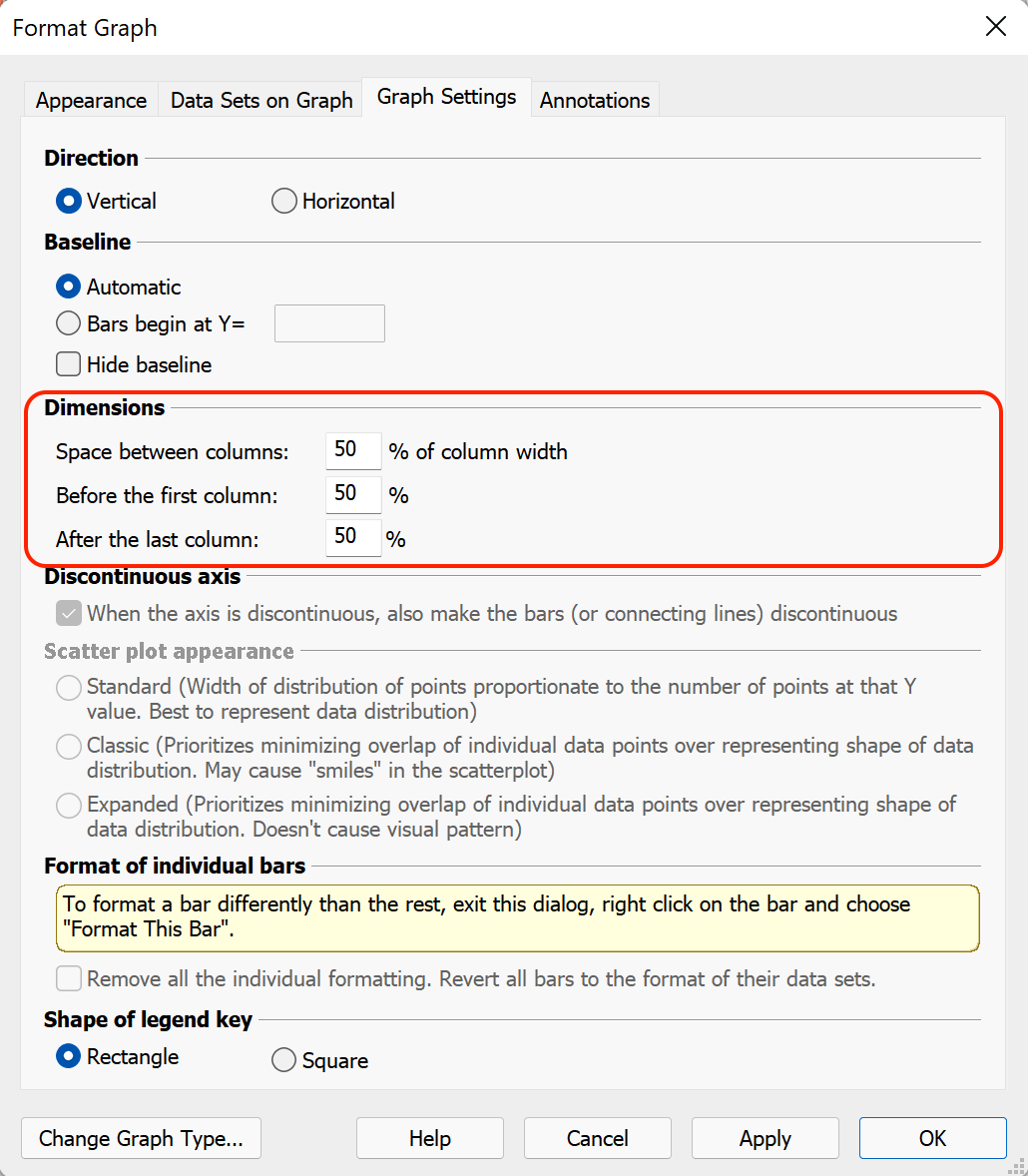 Graph tip - Changing the width and spacing of columns in Column and Grouped graphs - FAQ 1137 ...